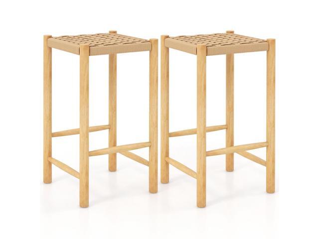 Click here for SlickBlue 26 Inch Dining Bar Stool Set of 2-Natura... prices