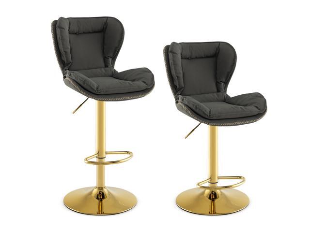 Click here for SlickBlue Set of 2 Swivel Bar Stools PU Leather Ba... prices