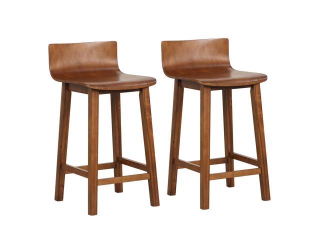 Click here for SlickBlue Wood Bar Stools Set of 2 with Solid Back... prices
