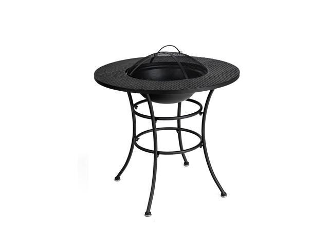 Click here for SlickBlue 31.5 Inch Patio Fire Pit Dining Table Wi... prices