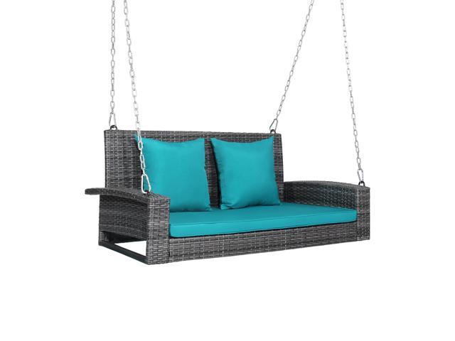 Click here for SlickBlue 2-Person Patio Rattan Porch Swing with C... prices