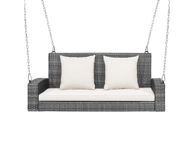 Click here for SlickBlue 2-Person Patio PE Wicker Hanging Porch S... prices