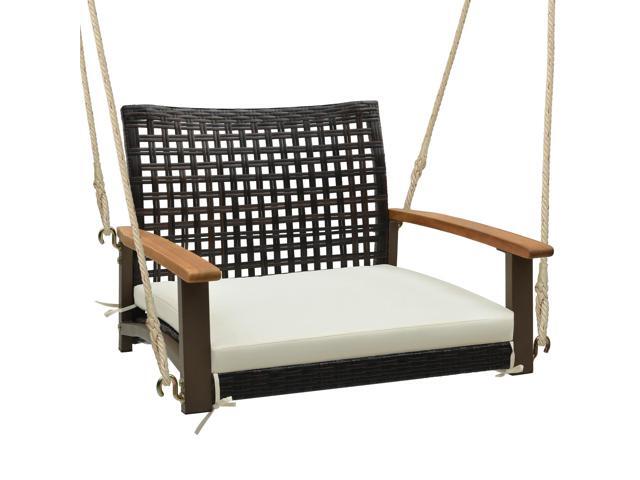 Click here for SlickBlue Single Rattan Porch Swing with Armrests... prices