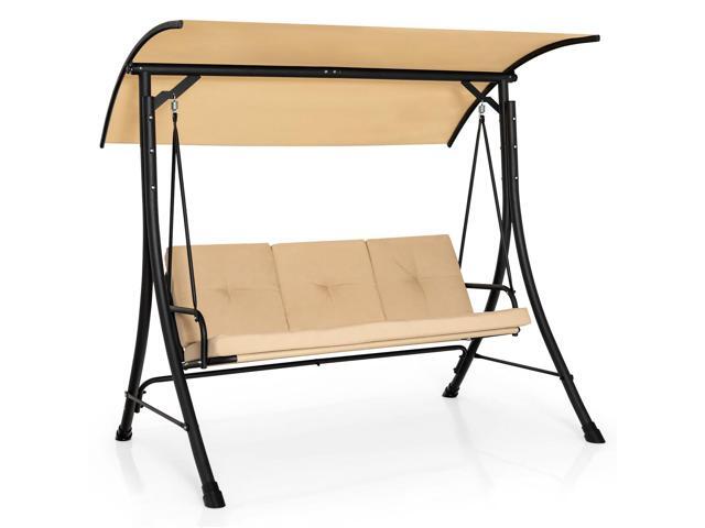 Click here for SlickBlue 3-Seat Outdoor Porch Swing with Adjustab... prices