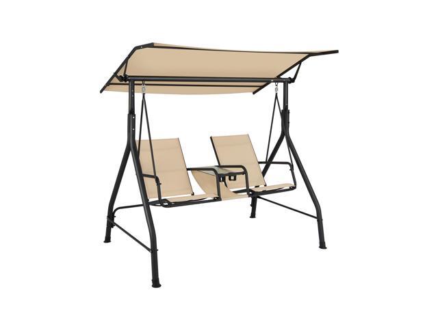 Click here for SlickBlue 2-Seat Outdoor Cushioned Porch Swing wit... prices