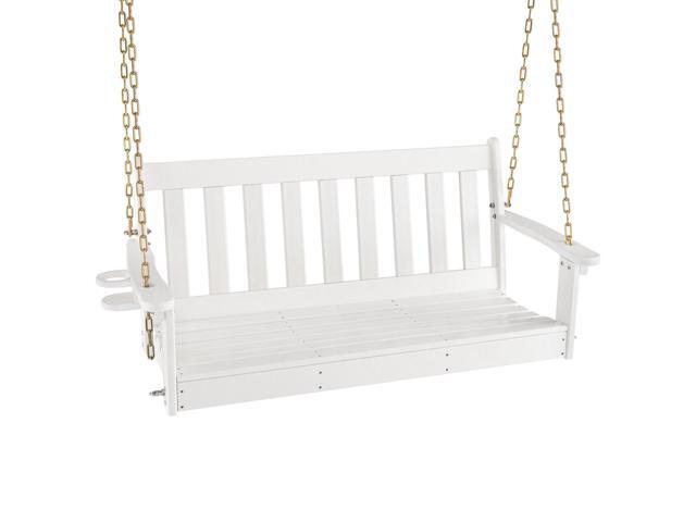 Click here for SlickBlue 54 Inch HDPE Patio Porch Swing with Cup... prices