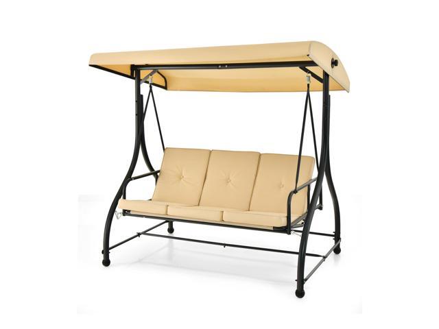 Click here for SlickBlue 3 Seat Outdoor Porch Swing with Adjustab... prices