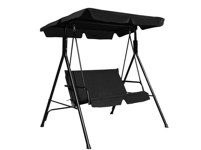 Click here for SlickBlue Loveseat Cushioned Patio Steel Frame Swi... prices