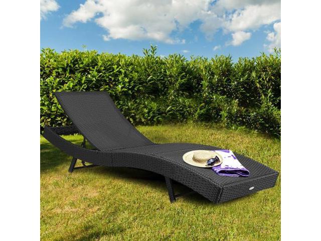 Click here for SlickBlue Outdoor Rattan Chaise Lounge Chair prices