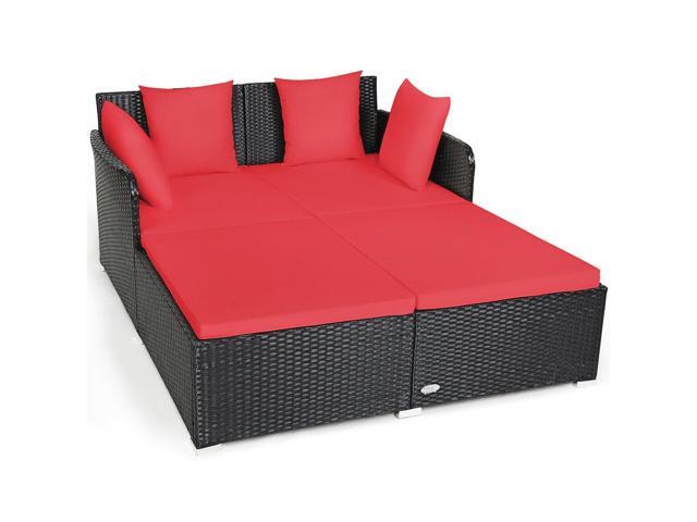 Click here for SlickBlue Spacious Outdoor Rattan Daybed with Upho... prices