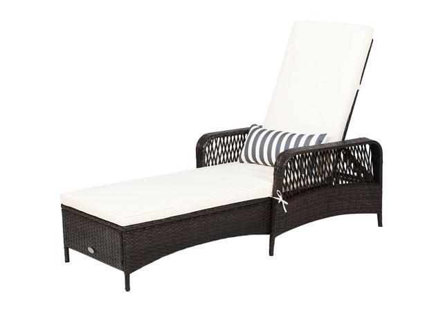 Click here for SlickBlue PE Rattan Chaise Lounge Chair Arm Chair... prices