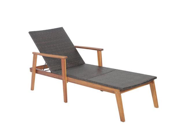 Click here for SlickBlue Patio Rattan Lounge Chair with 4-Positio... prices