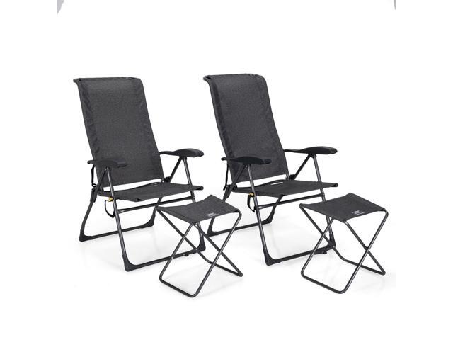 Click here for SlickBlue 4 Pieces Patio Adjustable Back Folding D... prices