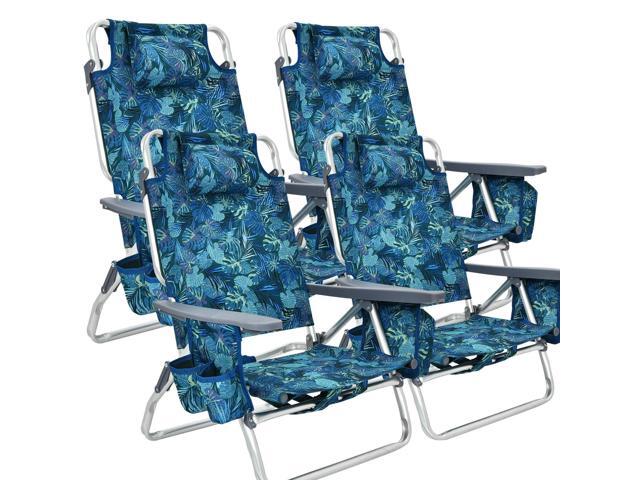 Click here for SlickBlue 4-Pack 5-Position Outdoor Folding Backpa... prices