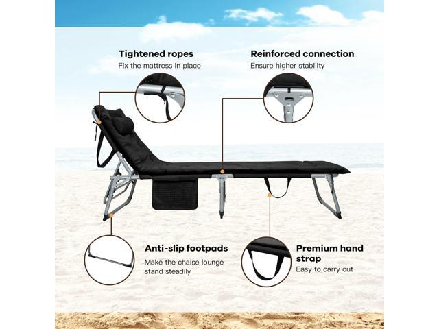 Click here for SlickBlue 4-Fold Oversize Padded Folding Lounge Ch... prices