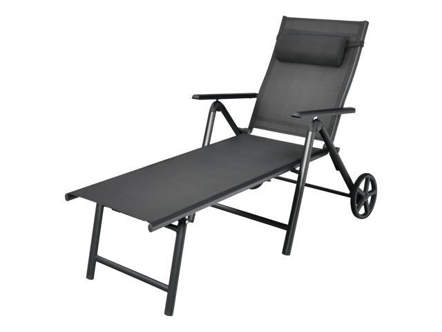 Click here for SlickBlue Patio Lounge Chair with Wheels Neck Pill... prices