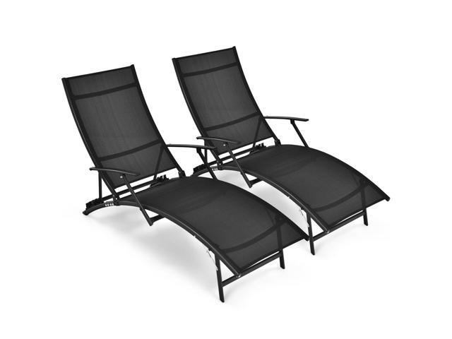 Click here for SlickBlue 2 Pieces Patio Folding Stackable Lounge... prices