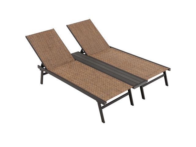 Click here for SlickBlue 2-Person Patio Chaise Lounge with Middle... prices