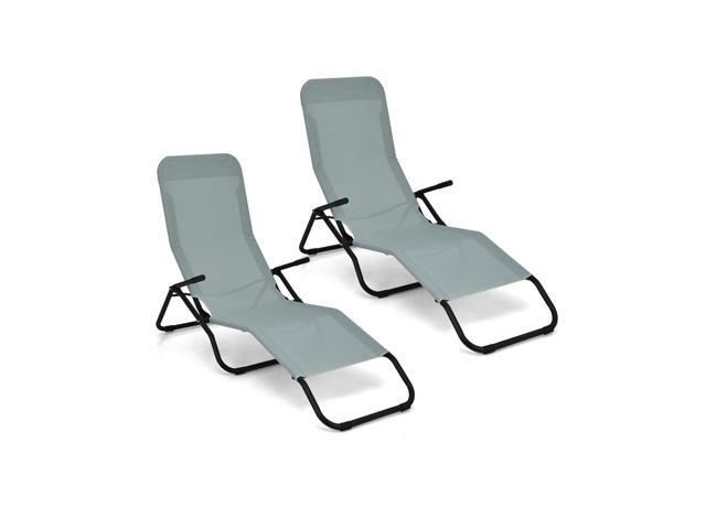 Click here for SlickBlue 2 Pieces Folding Portable Patio Chaise L... prices