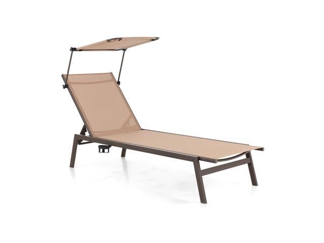 Click here for SlickBlue Outdoor Chaise Lounge Chair with Sunshad... prices