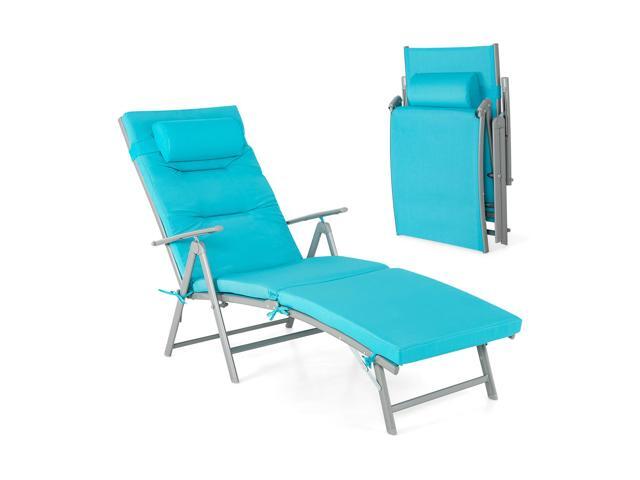 Click here for SlickBlue Folding Chaise Lounge Chair Outdoor Recl... prices