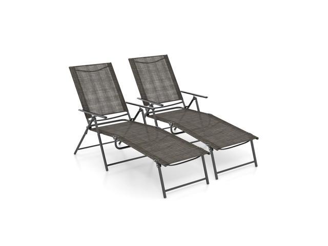 Click here for SlickBlue 2 Piece Patio Folding Chaise Lounge Chai... prices