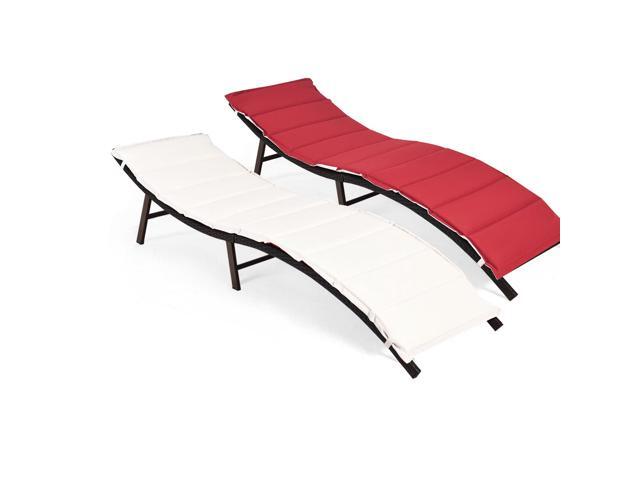 Click here for SlickBlue 2Pcs Folding Patio Lounger Chair prices