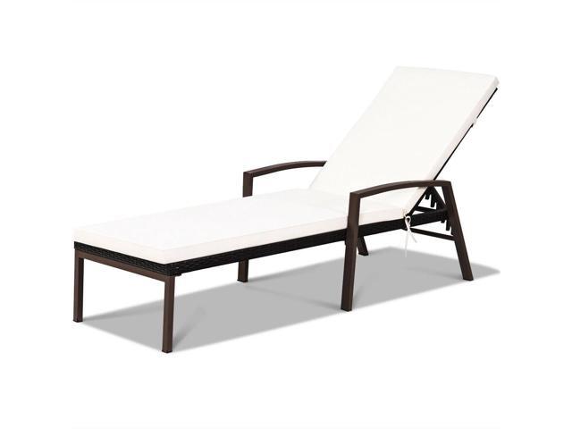 Click here for SlickBlue Patio Rattan Lounge Chaise Recliner with... prices
