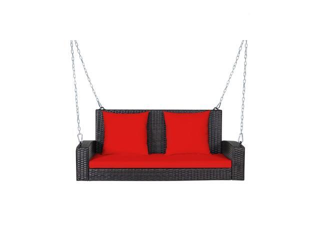 Click here for SlickBlue 2-Person Patio Rattan Porch Swing with C... prices