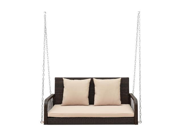 Click here for SlickBlue 2-Person Outdoor Wicker Porch Swing with... prices