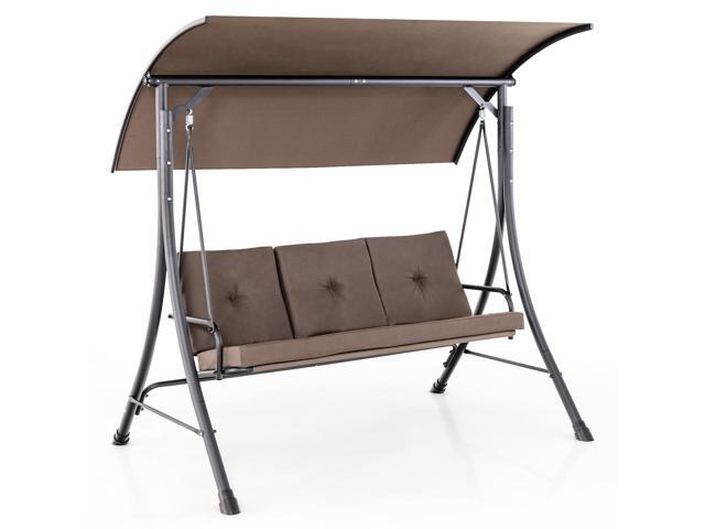 Click here for SlickBlue 3-Seat Outdoor Porch Swing with Adjustab... prices