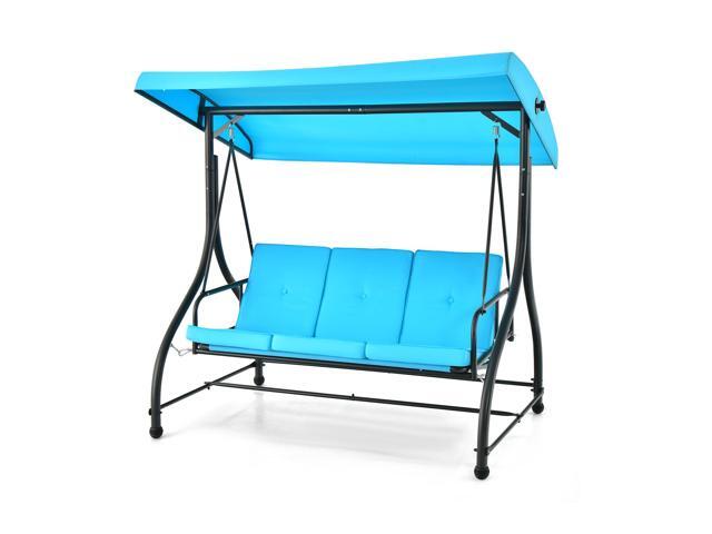 Click here for SlickBlue 3 Seat Outdoor Porch Swing with Adjustab... prices