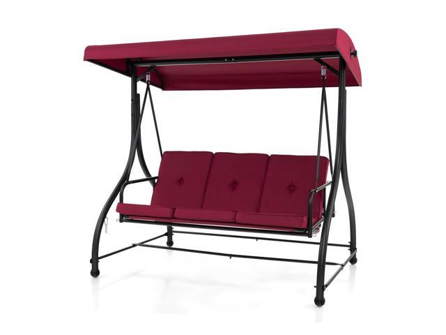 Click here for SlickBlue 3 Seat Outdoor Porch Swing with Adjustab... prices