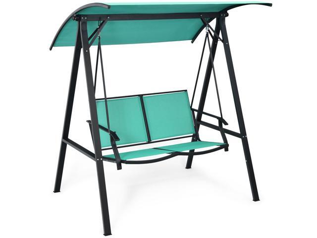 Click here for SlickBlue Outdoor Porch Steel Hanging 2-Seat Swing... prices