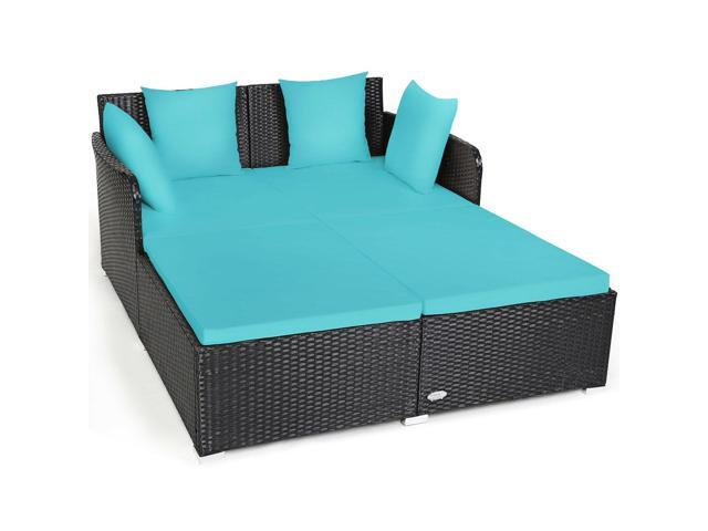 Click here for SlickBlue Spacious Outdoor Rattan Daybed with Upho... prices