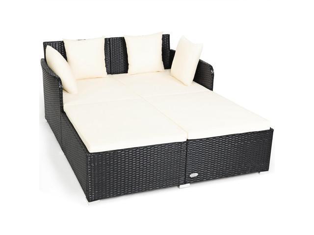 Click here for SlickBlue Spacious Outdoor Rattan Daybed with Upho... prices