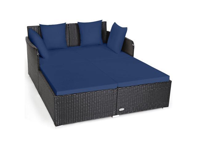 Click here for SlickBlue Spacious Outdoor Rattan Daybed with Upho... prices