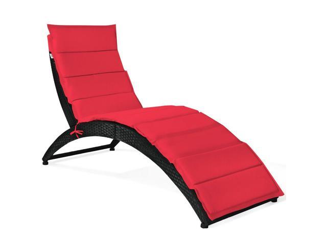 Click here for SlickBlue Folding Patio Rattan Lounge Cushioned Po... prices