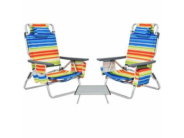 Click here for SlickBlue 2 Packs 5-Position Outdoor Folding Backp... prices