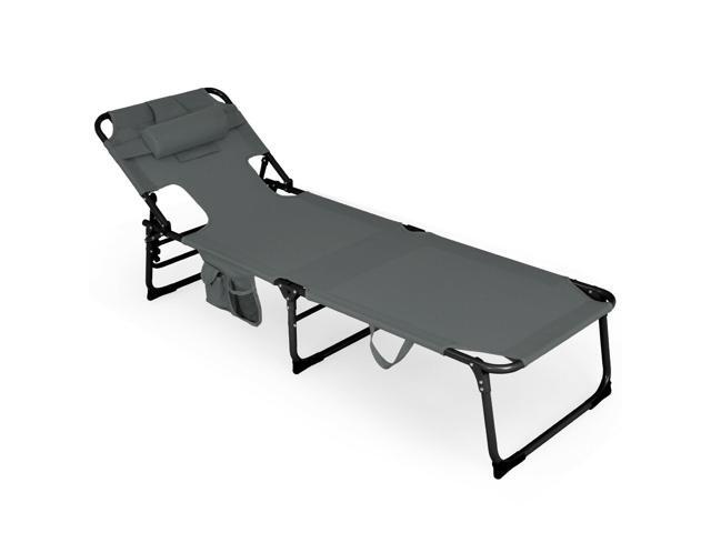 Click here for SlickBlue Folding Beach Lounge Chair with Pillow f... prices