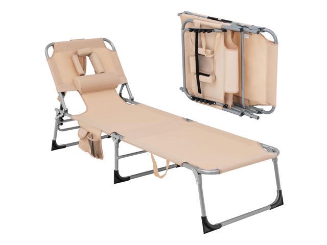 Click here for SlickBlue Folding Beach Lounge Chair with Pillow f... prices