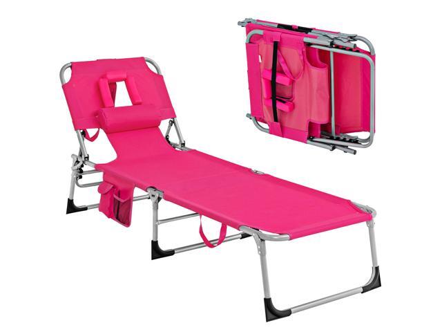 Click here for SlickBlue Folding Beach Lounge Chair with Pillow f... prices