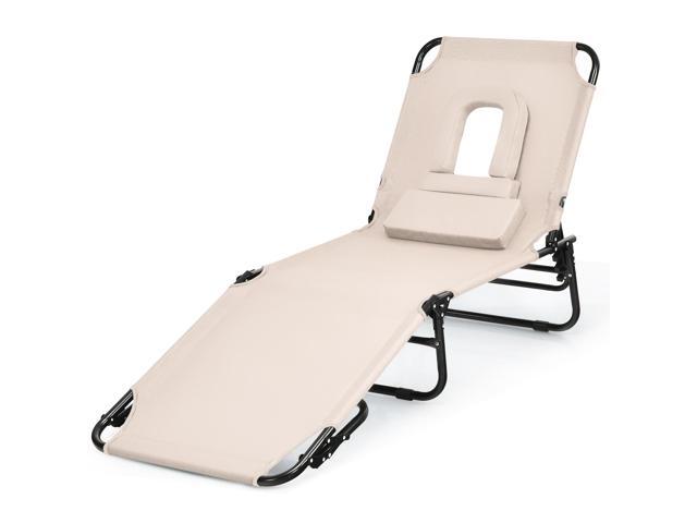 Click here for SlickBlue Outdoor Folding Chaise Beach Pool Patio... prices