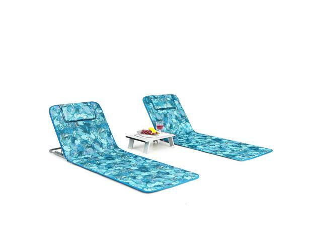 Click here for SlickBlue 3 Pieces Beach Lounge Chair Mat Set 2 Ad... prices