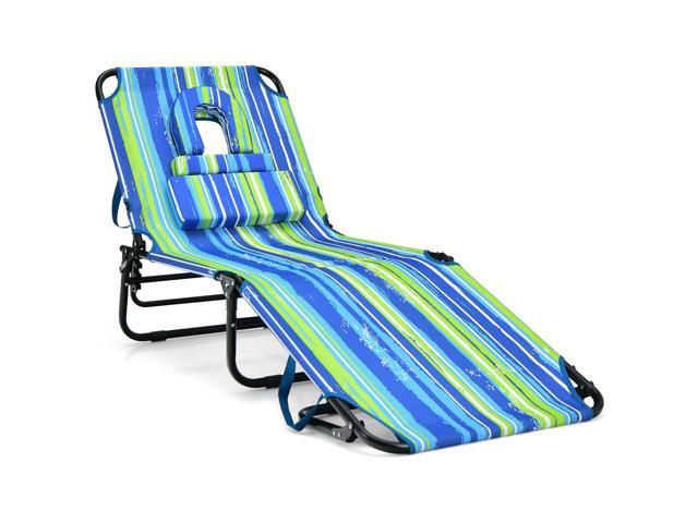 Click here for SlickBlue Beach Chaise Lounge Chair with Face Hole... prices