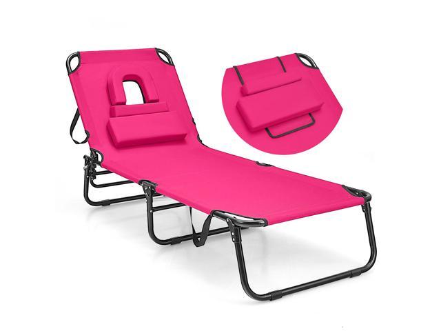 Click here for SlickBlue Beach Chaise Lounge Chair with Face Hole... prices
