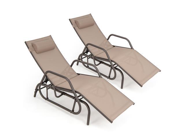 Click here for SlickBlue Outdoor Chaise Lounge Glider Chair with... prices