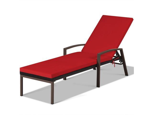 Click here for SlickBlue Patio Rattan Lounge Chaise Recliner with... prices
