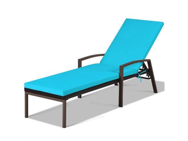 Click here for SlickBlue Patio Rattan Lounge Chaise Recliner with... prices