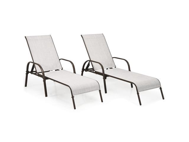 Click here for SlickBlue 2 Pcs Outdoor Patio Lounge Chair Chaise... prices
